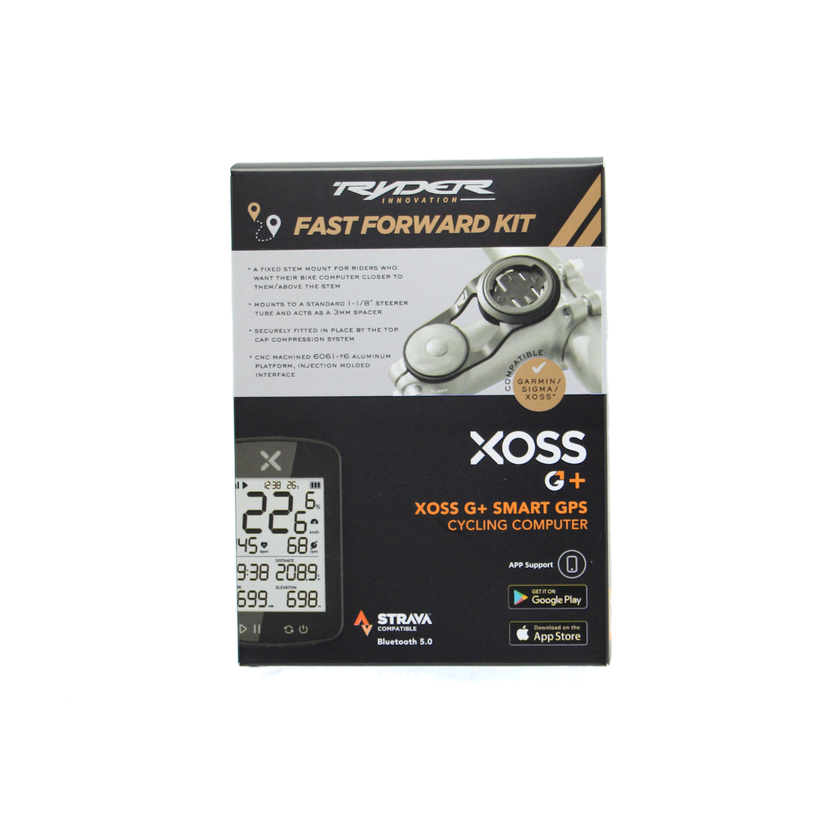 RYDER Innovation Fast Forward Mount Xoss Comp G+ G2 GPS Kit – All ...