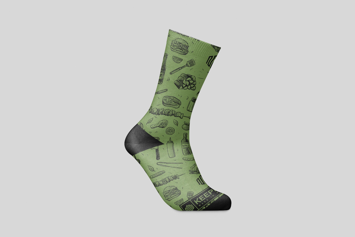KEEP MOVING SOCKS Nou Braai (Green) – All Mountain Co.