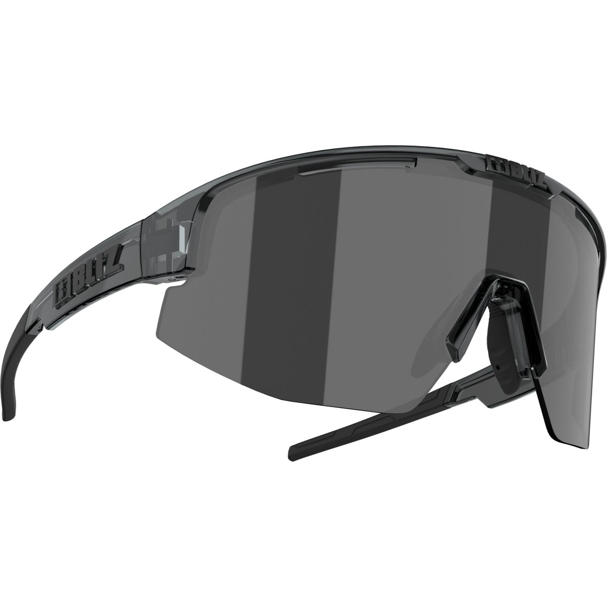 Bliz Matrix Crystal Black Frame Smoke and Silver Mirror Lens – All ...