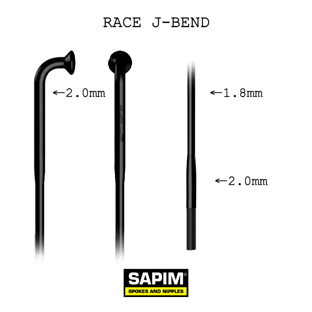 SAPIM Race Double Butted J-Bend Spoke – All Mountain Co.