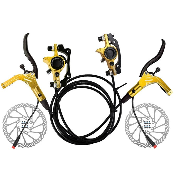 TRP 4-Piston MTB Hydraulic Brake Caliper Set with 203mm Disc Rotors ...